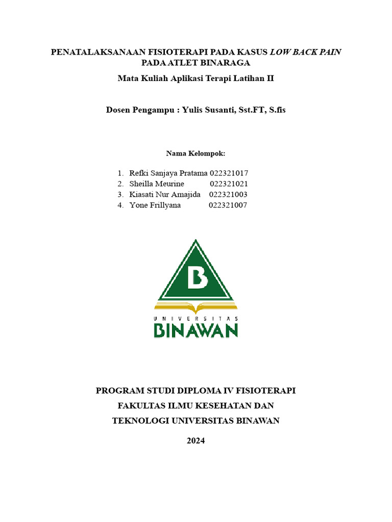 Fisioterapi untuk Atlet Binaraga | PDF | Kesehatan Holistik