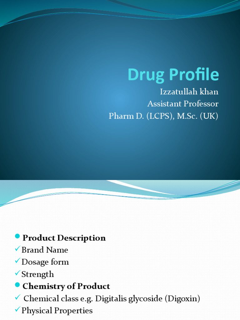 Drug Profile | PDF | Wellness