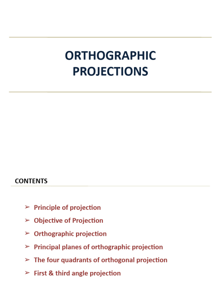 Orthographic Projections | PDF | Technical Drawing | Mathematical Concepts
