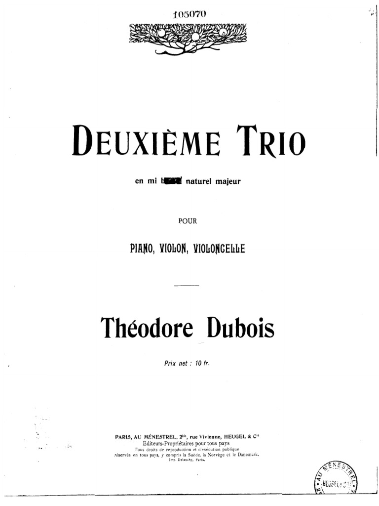 T.dubois - Deuxieme Trio | PDF