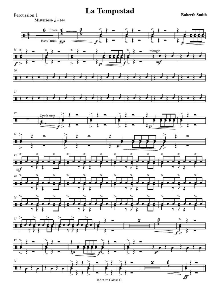 LA TEMPESTAD - Percussion 1 | PDF