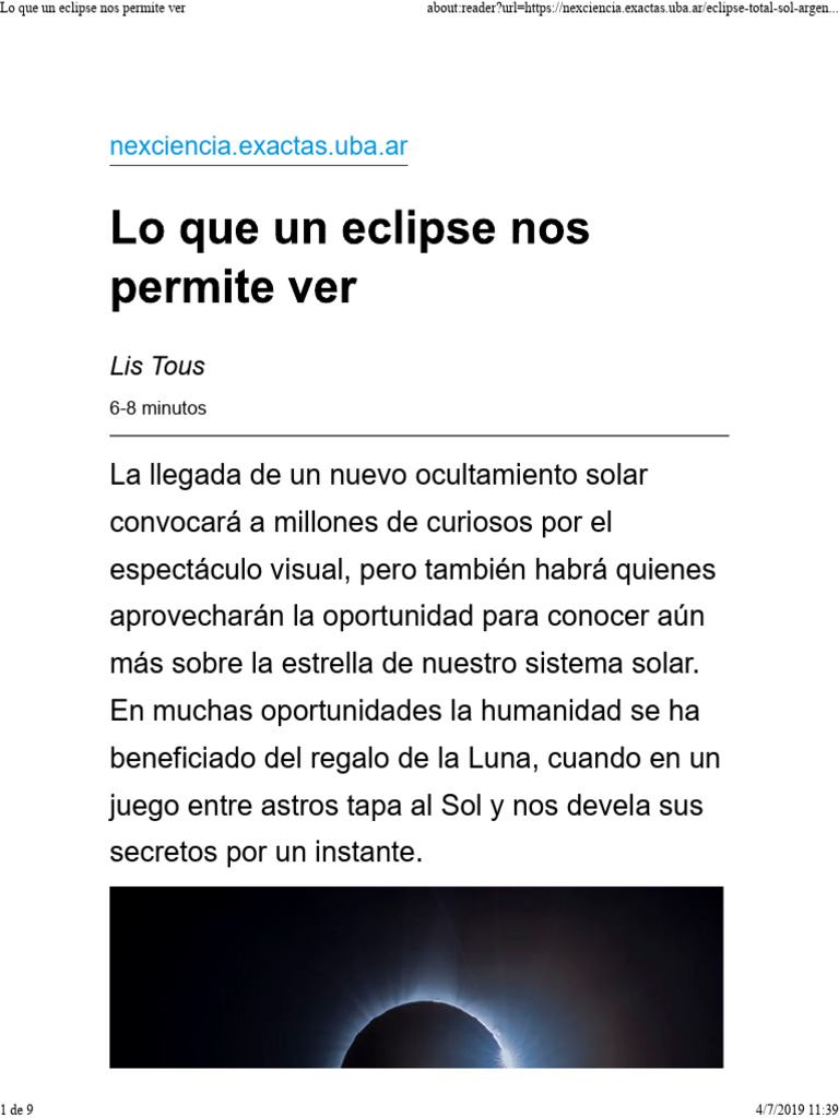 Ciencia y Misterios de los Eclipses | PDF | Dom | Astronomía