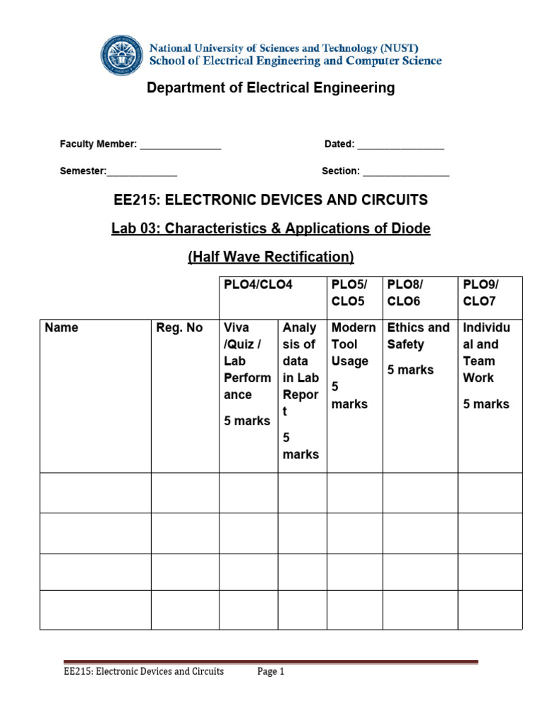 Lab03 Manual | PDF | Rectifier | Diode
