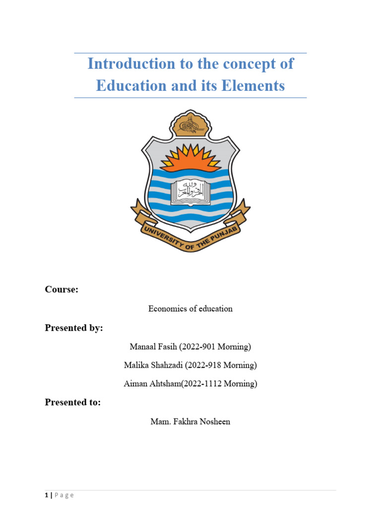 Elements of Education Explained | PDF | Educational Assessment ...