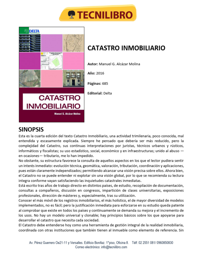 Catastro Inmobiliario: Guía Completa | PDF