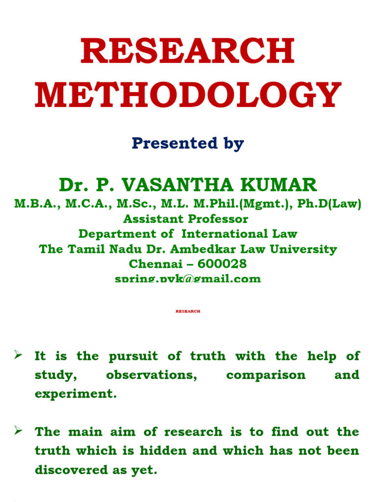 Research Methodology | PDF | Sampling (Statistics) | Hypothesis