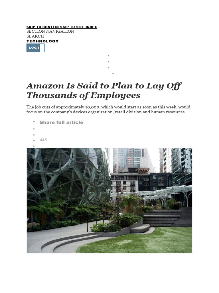 Forbes Amazon Is Said To Plan To Lay Off Thousands of Employees | PDF ...