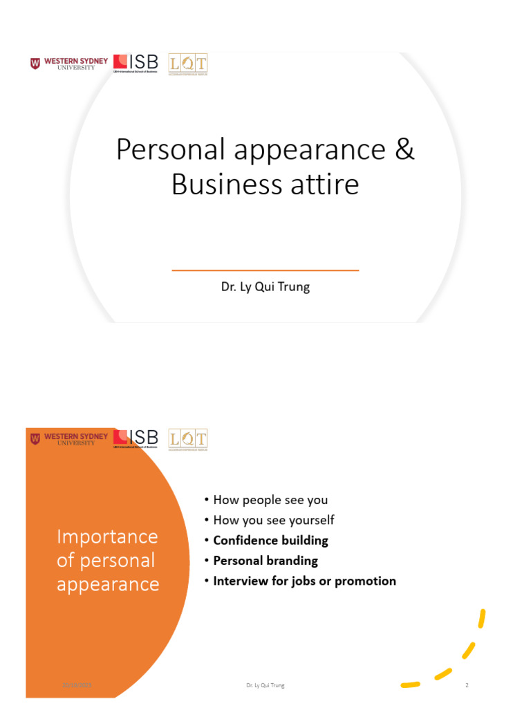 Personal Appearance and Business Attire | PDF | Career & Growth