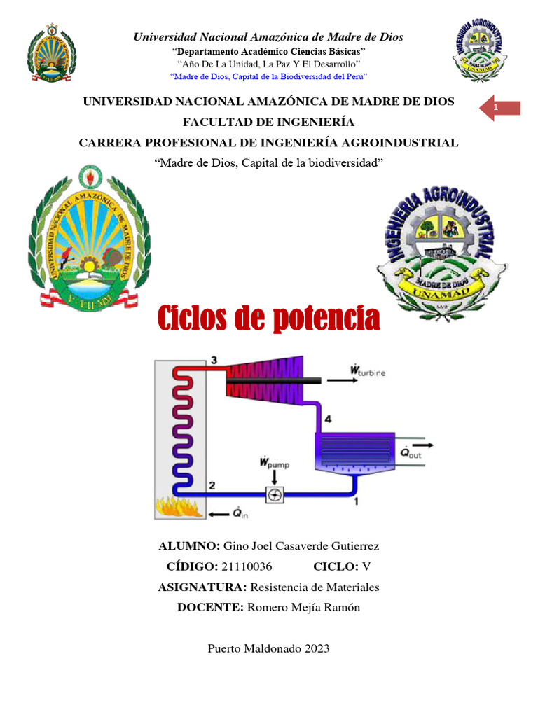 Ciclo de Potencia | PDF | Termodinámica | Calor