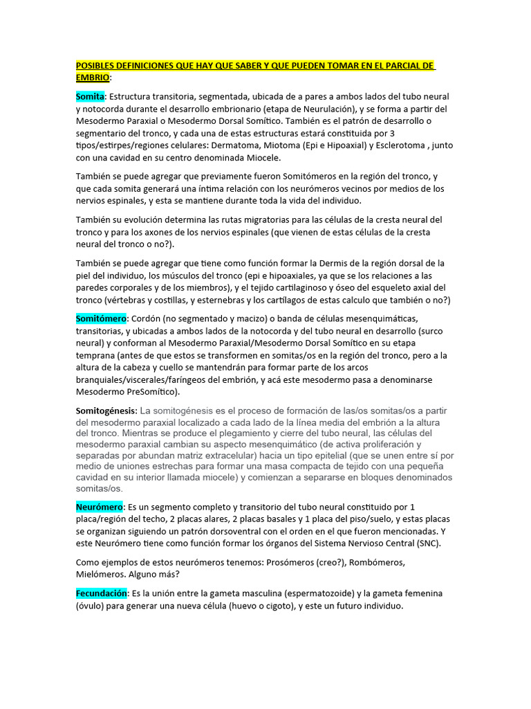 Posibles Definiciones Que Hay Que Saber y Que Pueden Tomar en El ...