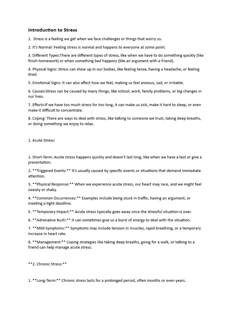 Introduction to Stress | PDF | Psychological Trauma | Stress (Biology)