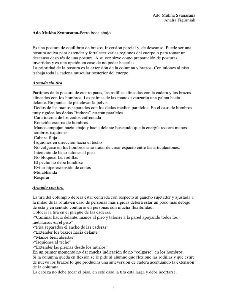 Ado Mukha Svanasana: Estiramientos y Asanas | PDF | Rodilla | Sistema ...