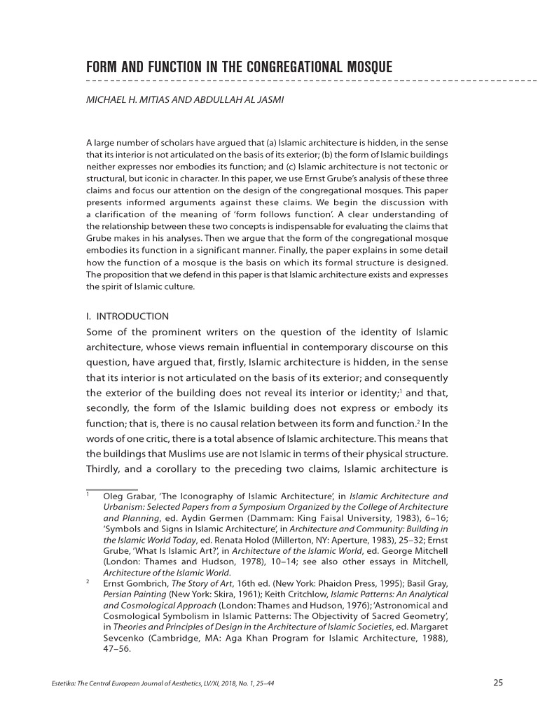 Form and Function in Congregational Mosques | PDF | Mosque
