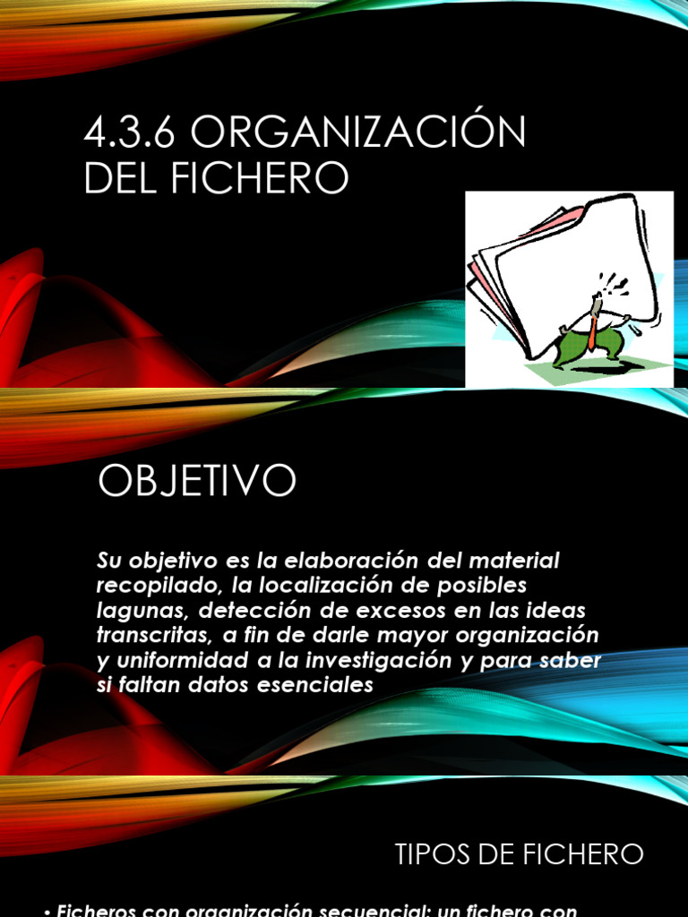 Organización y Tipos de Ficheros | PDF