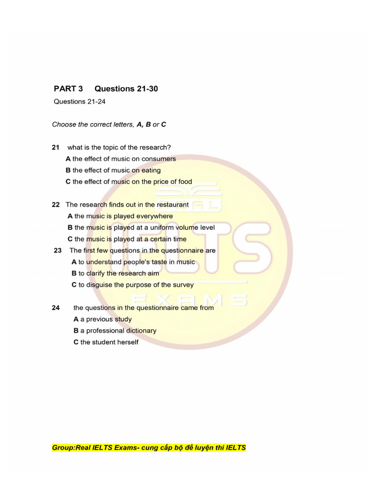 Listening Part 3 2.2.2023 | PDF