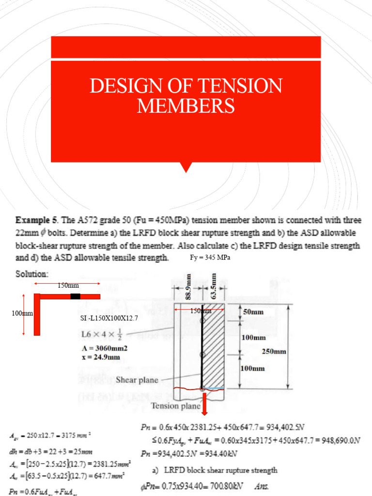Tension Member Design Guide | PDF