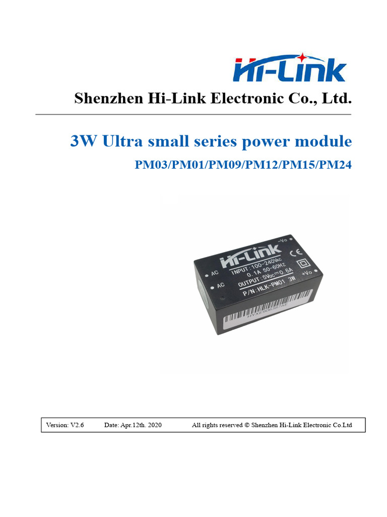 3W Ultra-Small Power Module Overview | PDF | Power Supply | Electrical ...
