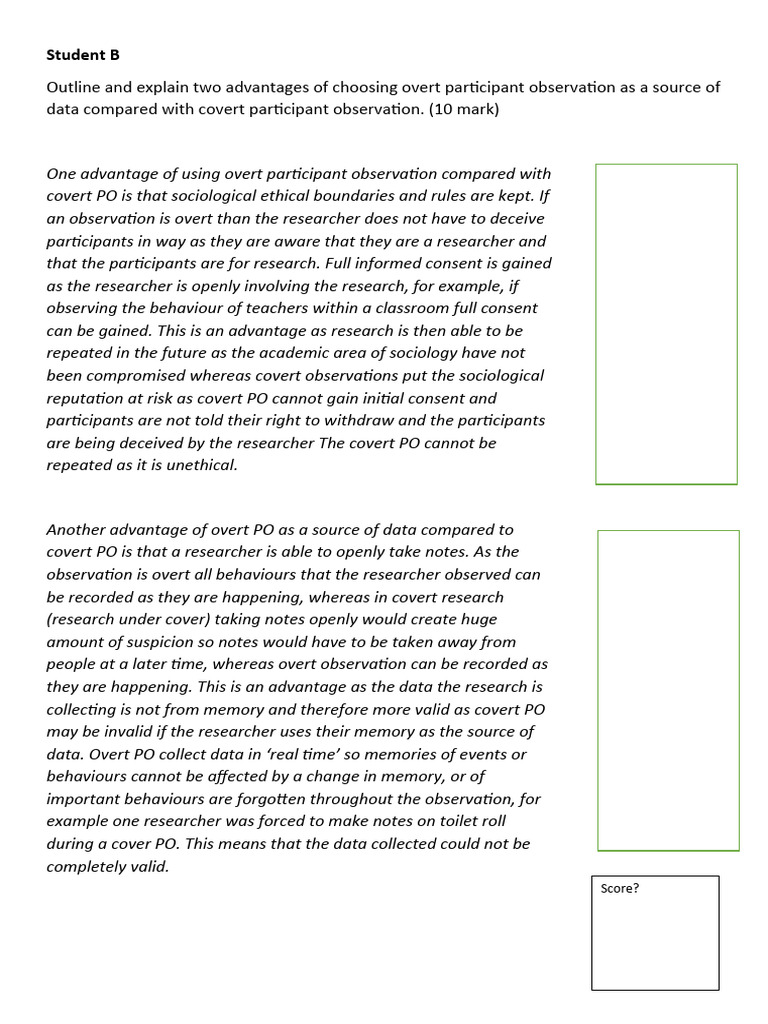 Answer - 10 - Participant Observation | PDF | Informed Consent | Behavior