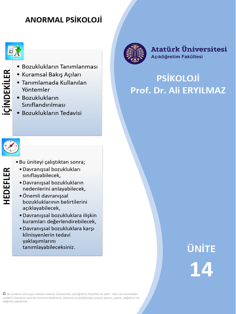 Psikoloji Prof. Dr. Ali ERYILMAZ | PDF