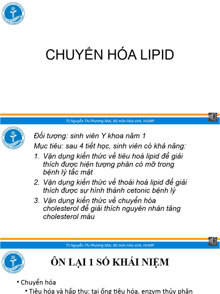 Bài 8 CH Lipid Ghi Âm | PDF