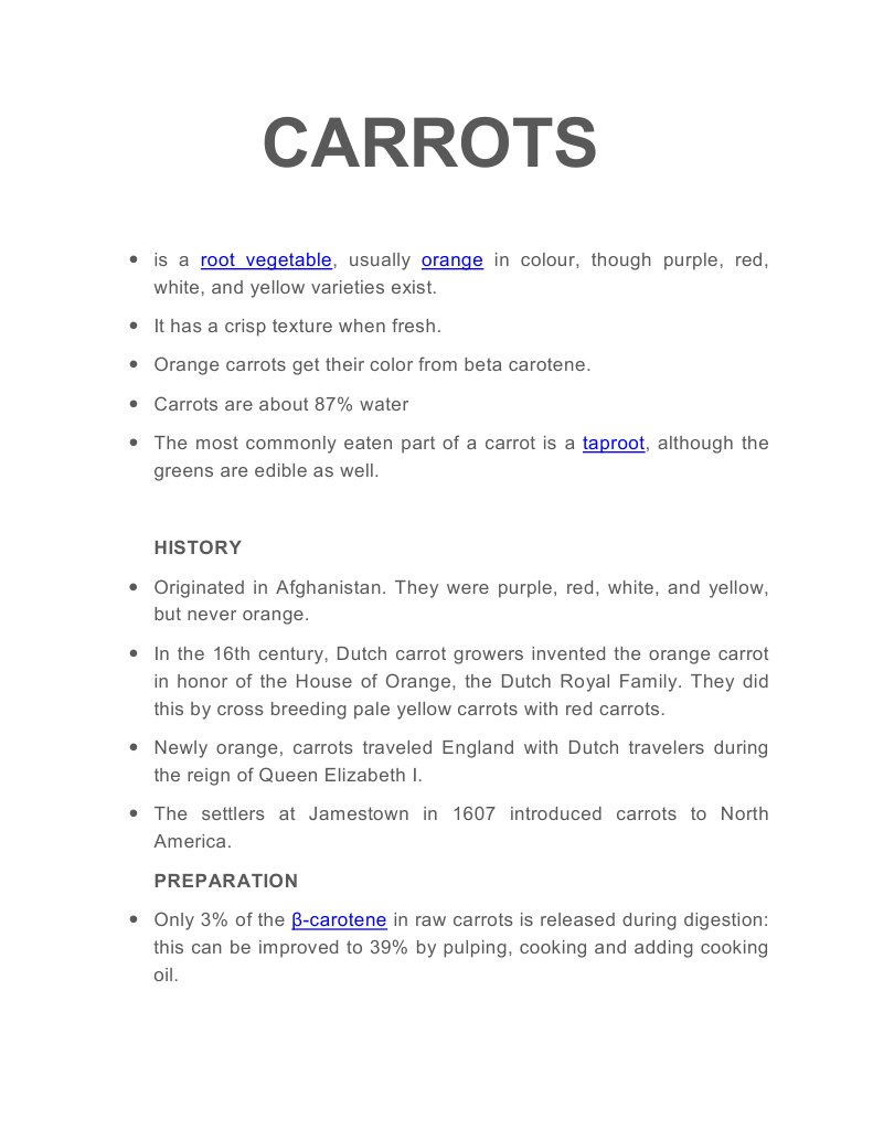 History of Carrot Invention | PDF