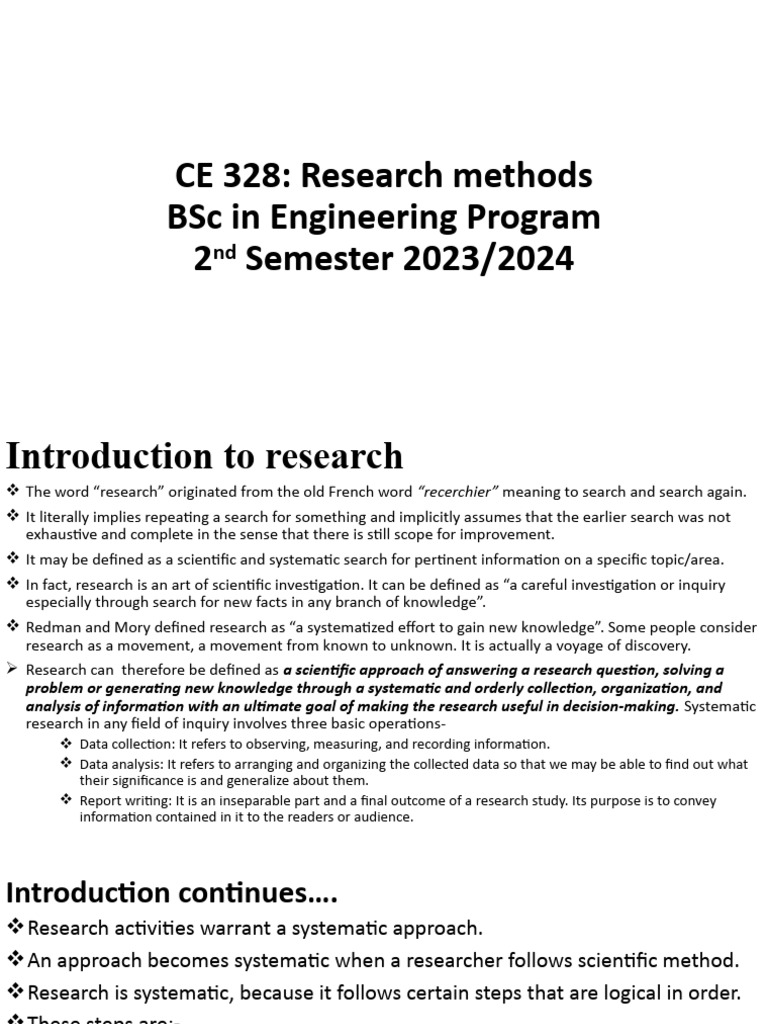 Research Methods | PDF | Methodology | Scientific Method