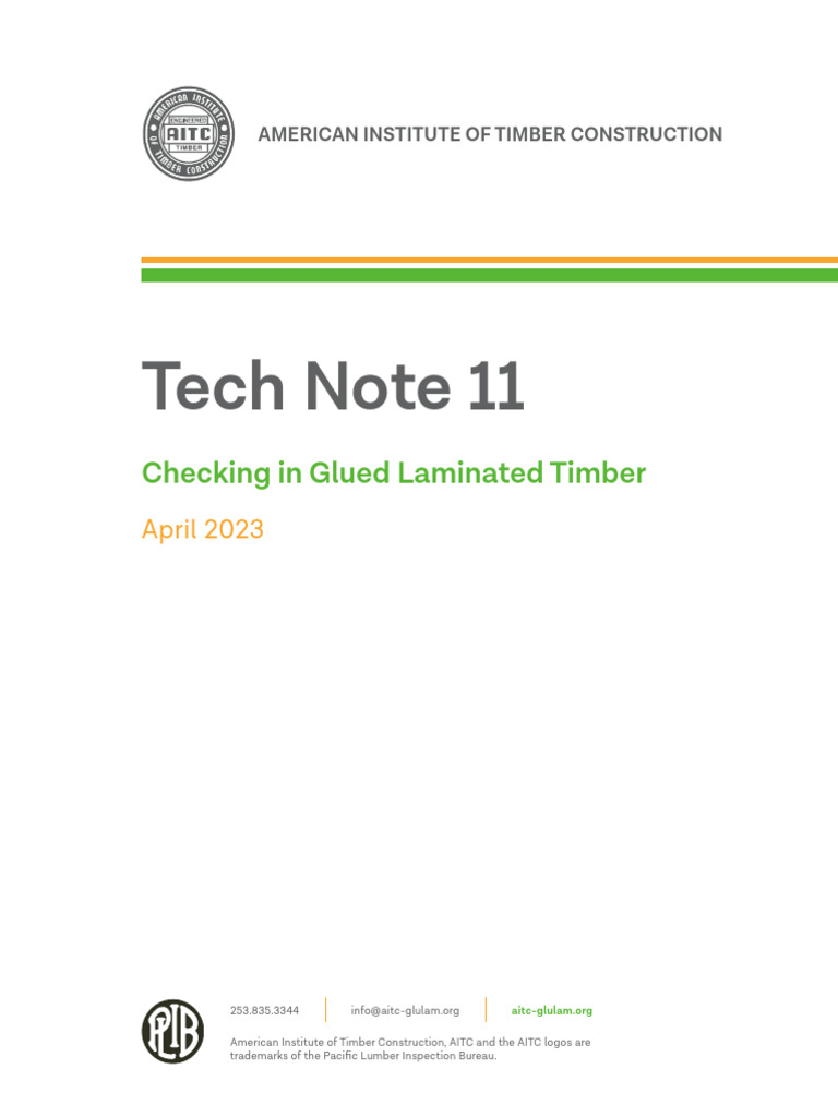 Glued Laminated Timber Checking Guide | PDF | Wood | Lumber