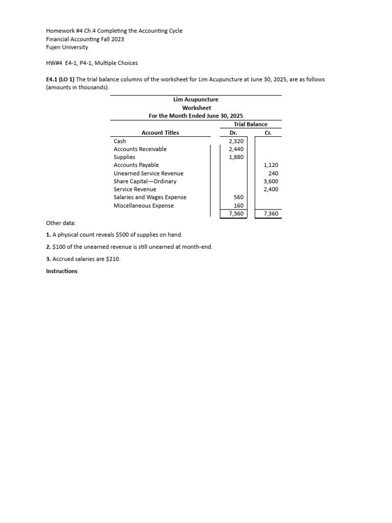 Completing the Accounting Cycle Overview | PDF | Debits And Credits ...