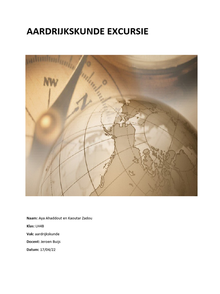 Aardrijkskunde Excursie | PDF