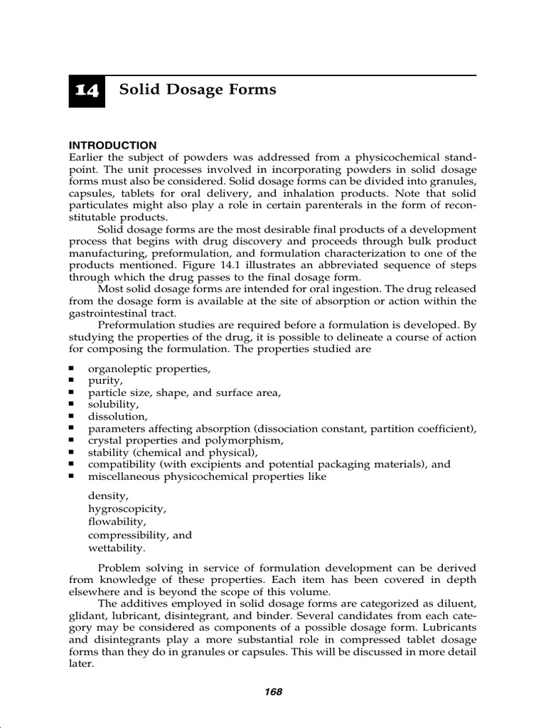 Solid Dosage Form | PDF | Tablet (Pharmacy) | Pharmaceutical Formulation