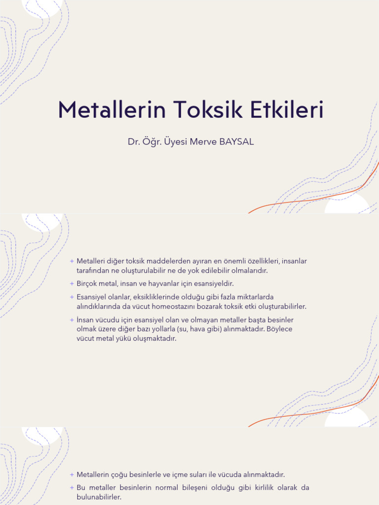 MB Metallerin Toksik Etkileri | PDF