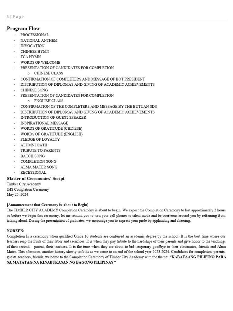 completion script | PDF