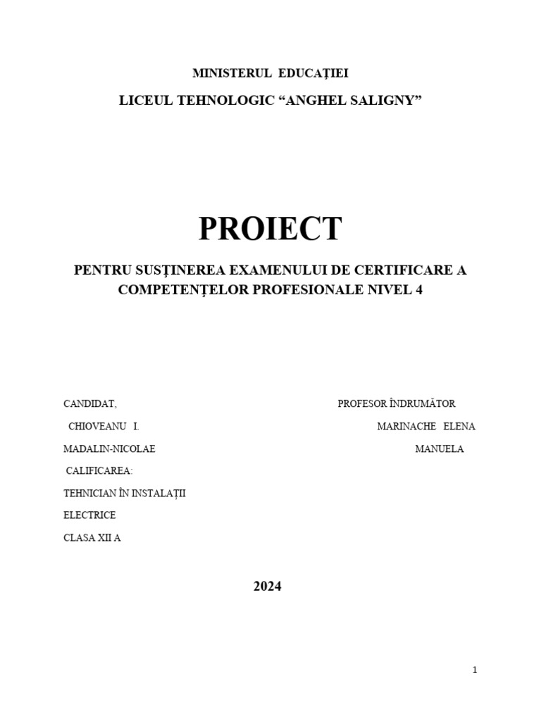 Proiect Atestat 1 | PDF