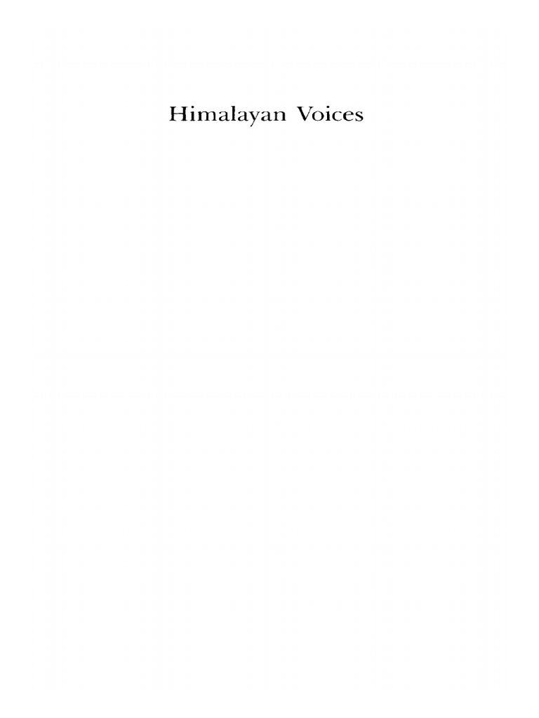 Himalayan Voices An Introduction To Modern Nepali Literature ... Himalayan Voices An Introduction To Modern Nepali Literature ...