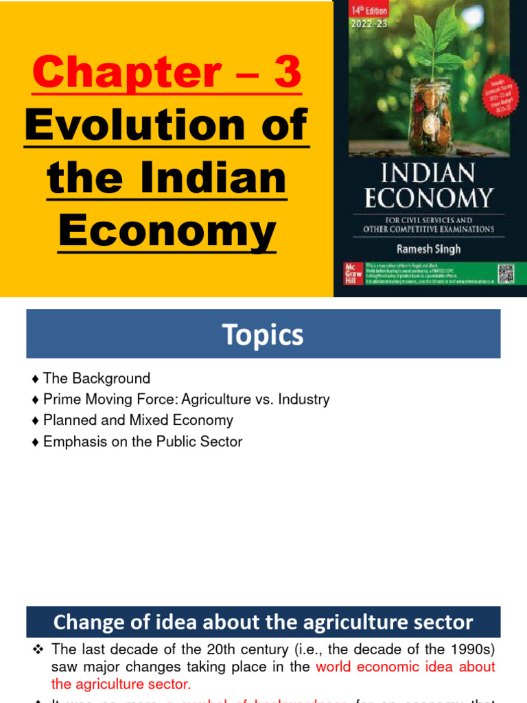 CH 3 Evolution of Indian Economy 2 | PDF | Economies | Agriculture