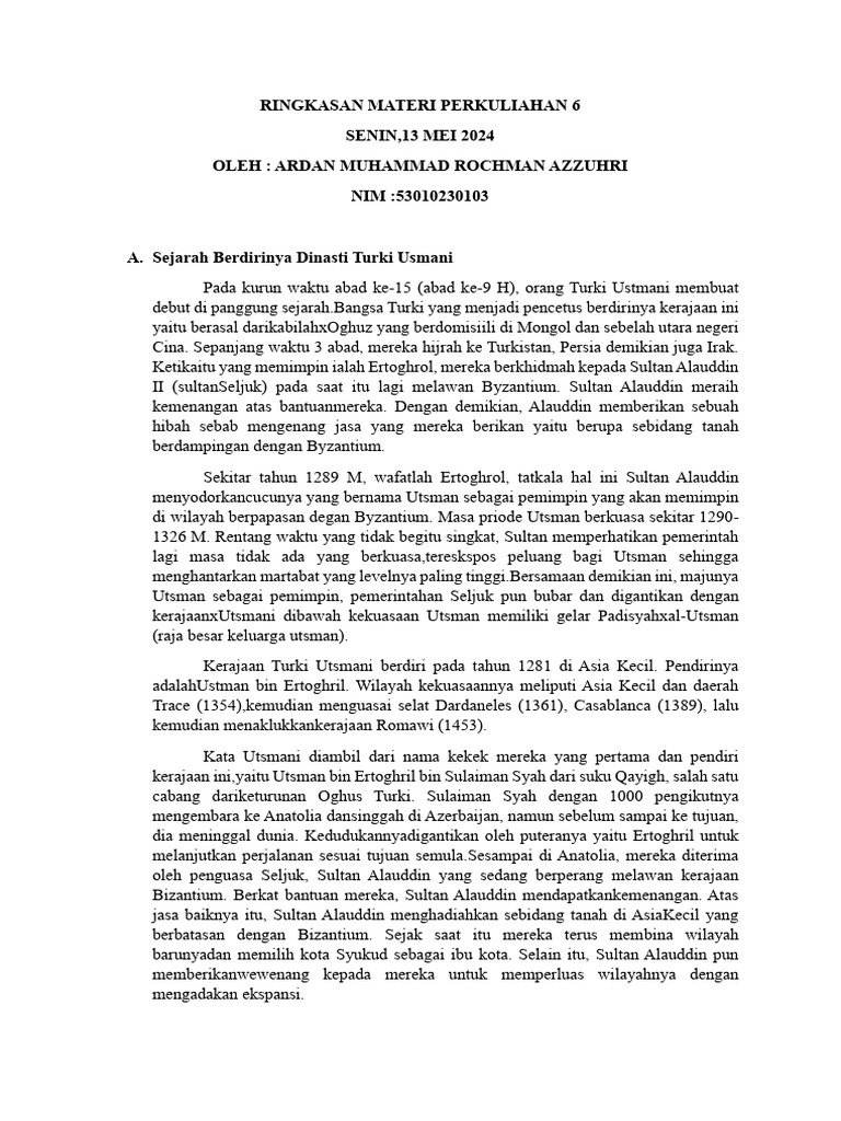Ringkasan Pertengahan Ardan - 6 | PDF