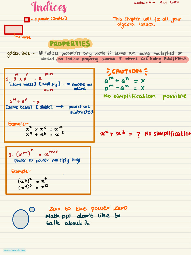 Indices | PDF | Mathematics | Mathematical Objects