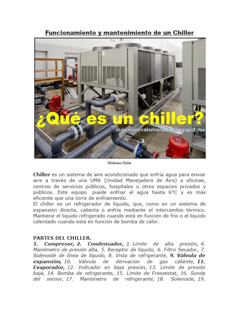 Funcionamiento y mantenimiento de un Chiller | Descargar gratis PDF ... Funcionamiento y mantenimiento de un Chiller | Descargar gratis PDF ...