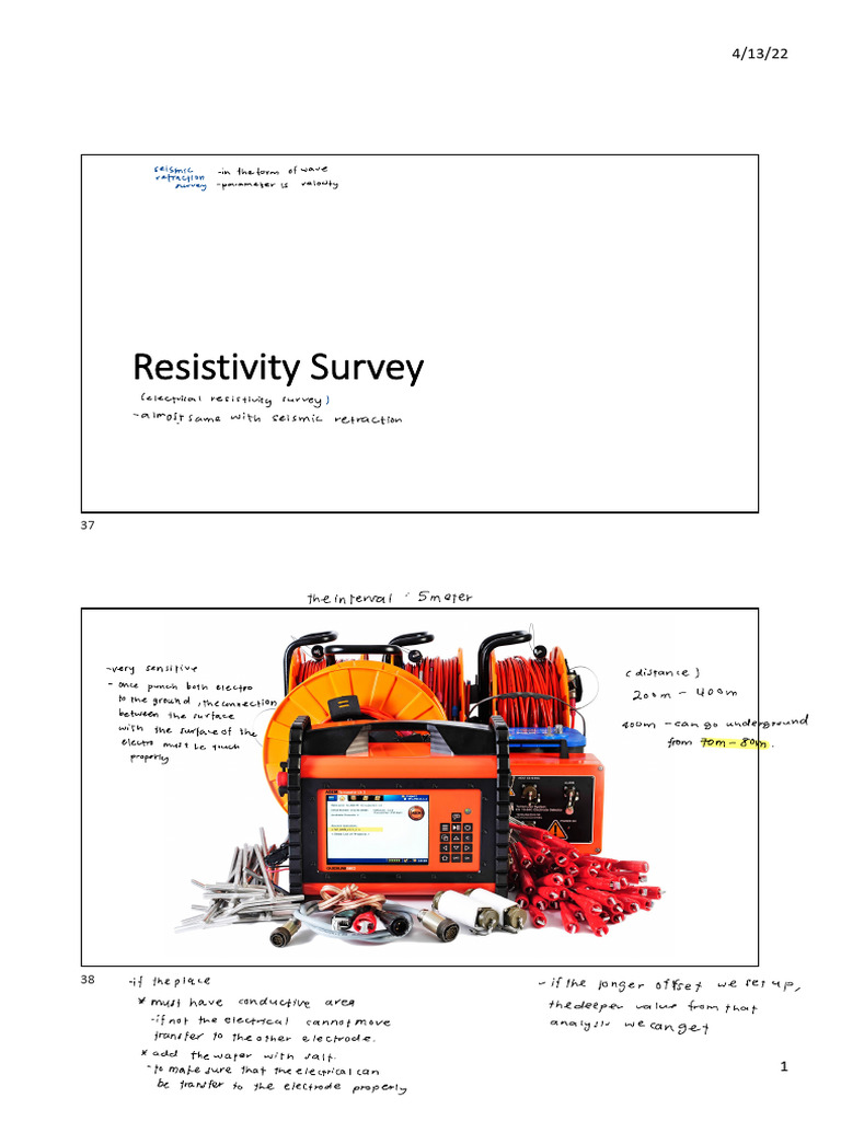 GeoTech Resistivity Survey | PDF | Electrical Resistivity And ...
