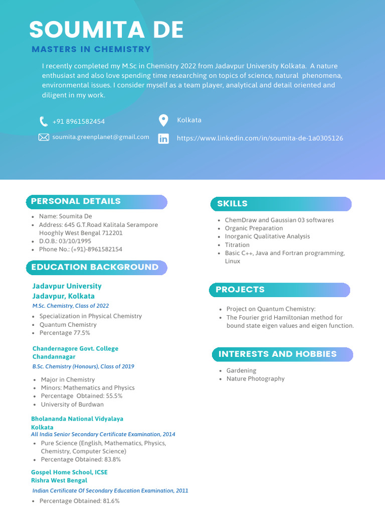 CV SD | PDF | Quantum Mechanics | Theoretical Physics