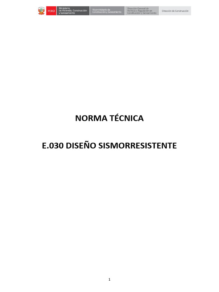 Norma Técnica E.030 28.12.2018 | PDF | Rigidez | edificio