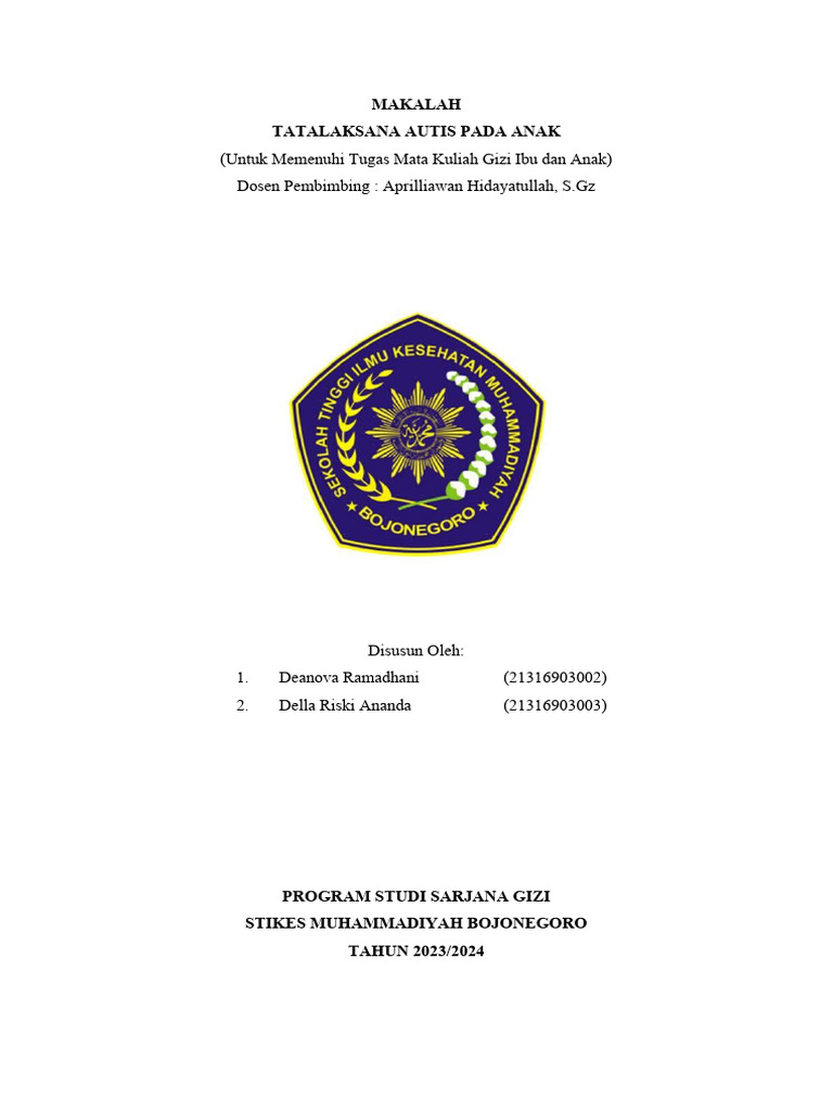 Tatalaksana Autis Pada Anak | PDF | Kesehatan Holistik