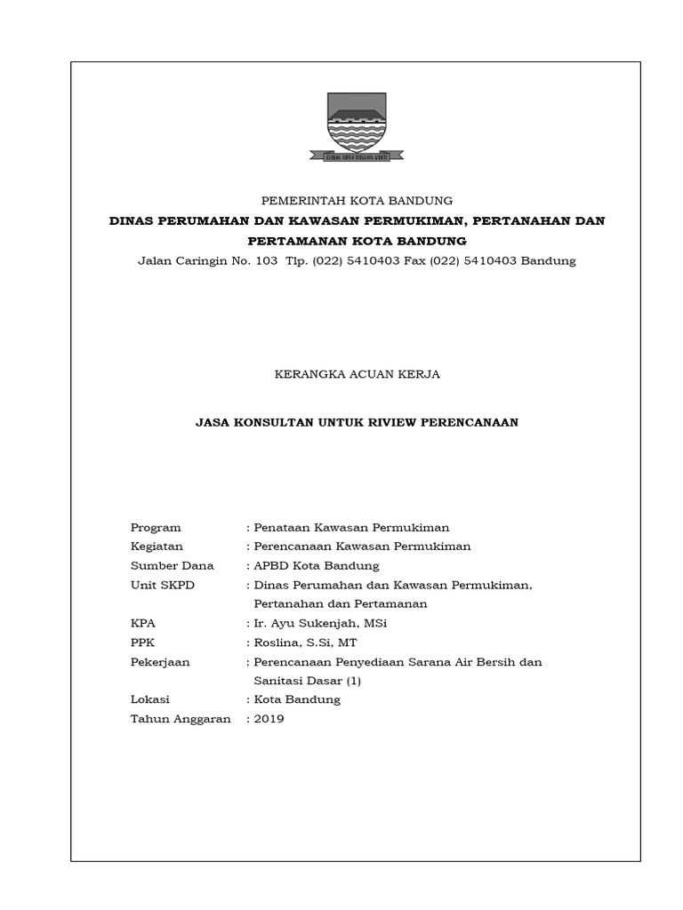 KAK Riview Perencanaan | PDF | Pengelolaan Keuangan & Uang