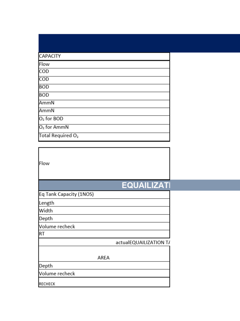 ETP Capacity and Design Calculations | PDF | Filtration | Process ...