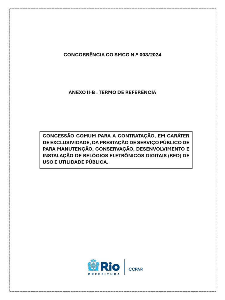 ANEXO II-B Termo de Referência do Lote 2 | PDF | Cidade | Rio de Janeiro