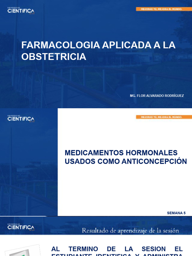 Sesion 5. Medicamentos Hormonales Usados Como Anticoncepción | Descargar gratis PDF | Control de ...