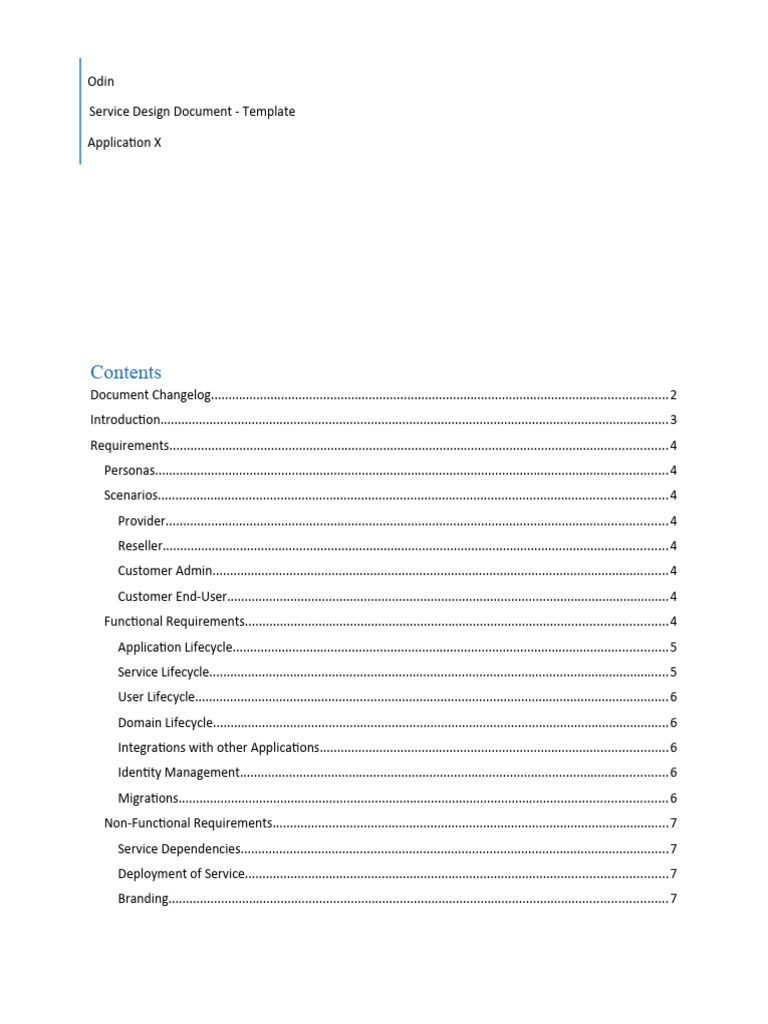 Service Design Document Template | PDF | Subscription Business Model ...