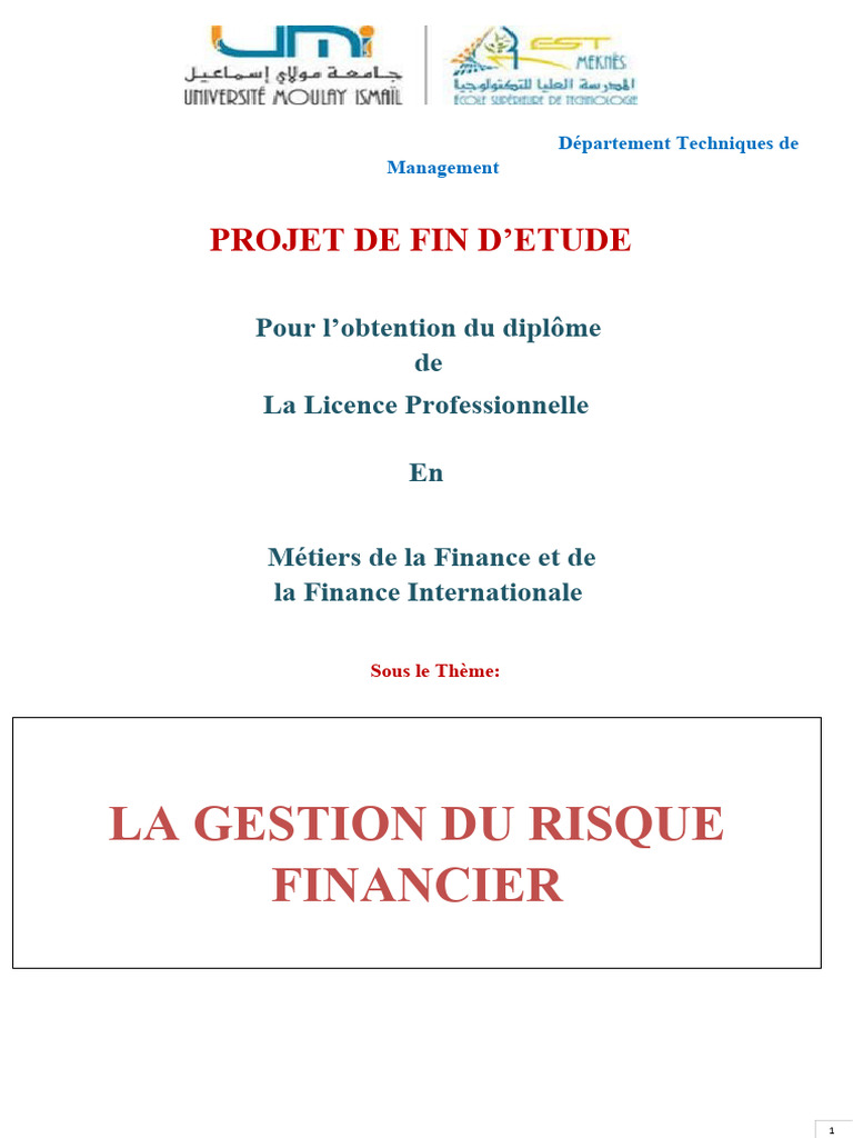 Gestion des Risques Financiers en Entreprise | PDF | Risque | Risque ...