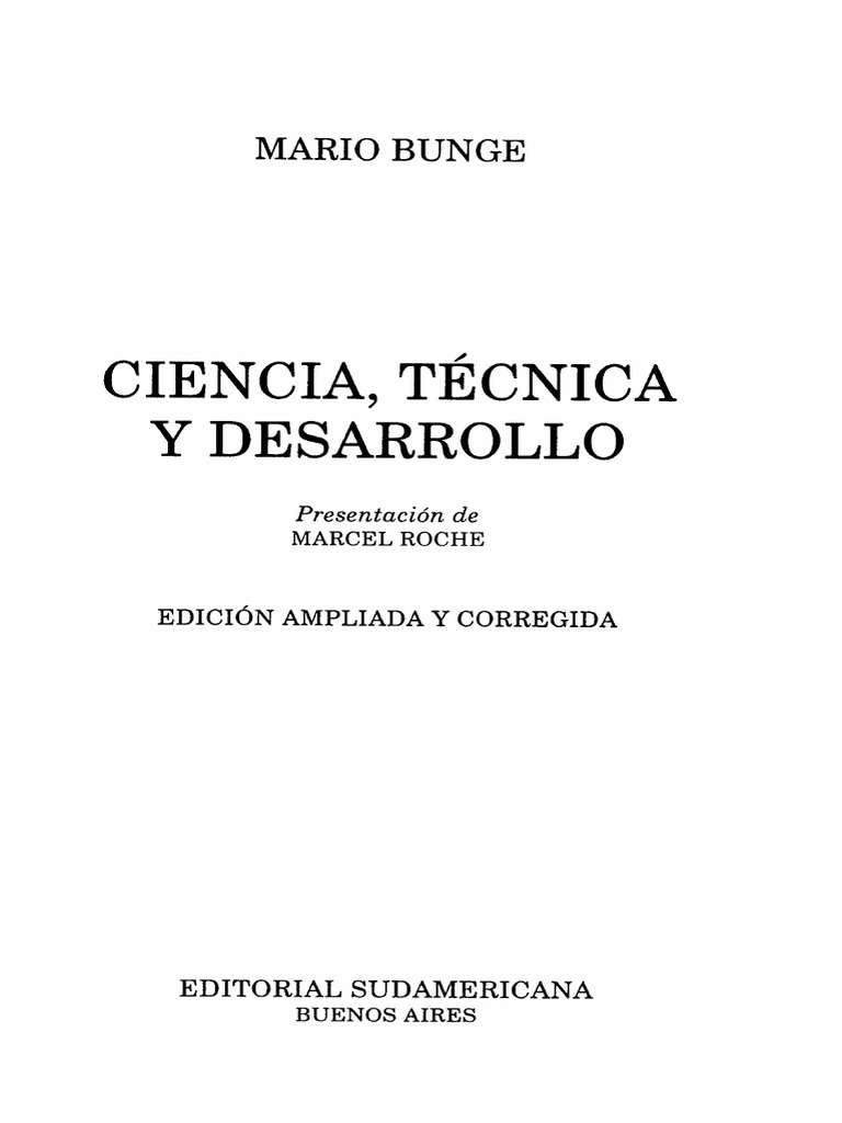 Bunge Mario Ciencia Tecnica y Desarroll | PDF