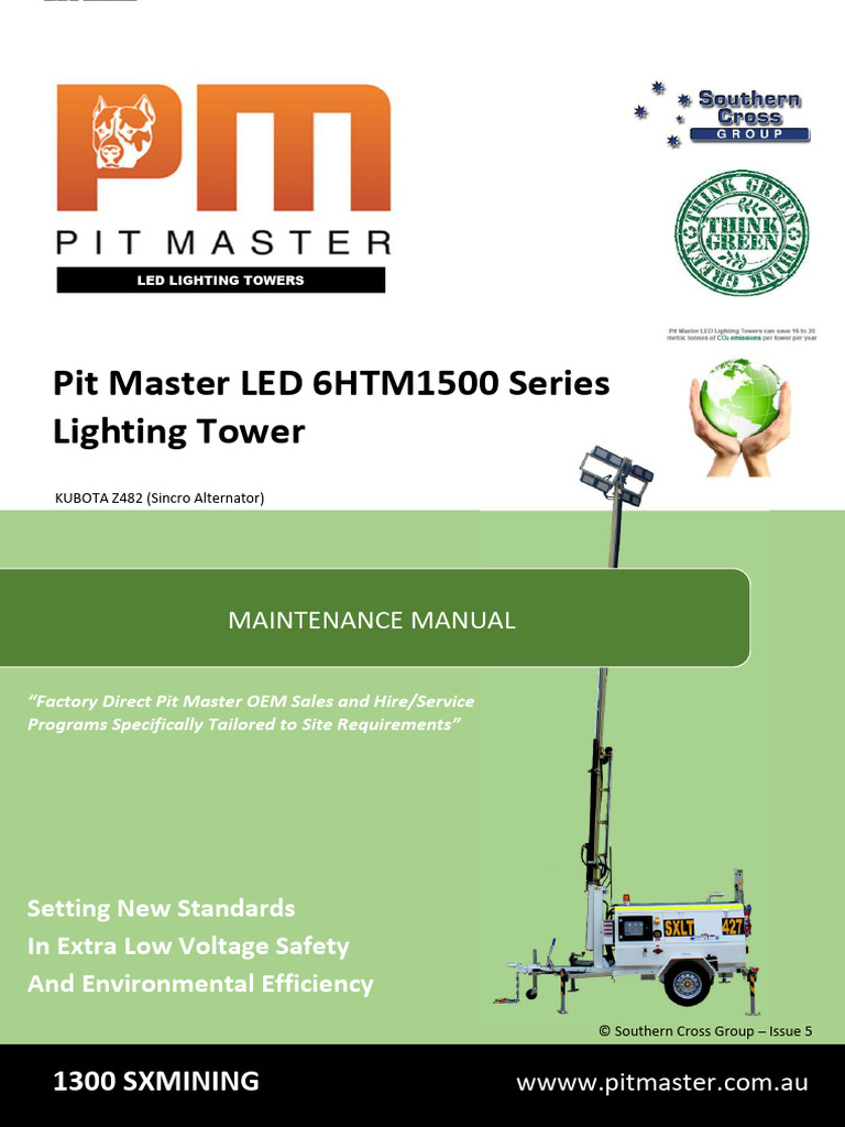 Pit Master LED Lighting Towers Manual | PDF | Engines | Light Emitting ...